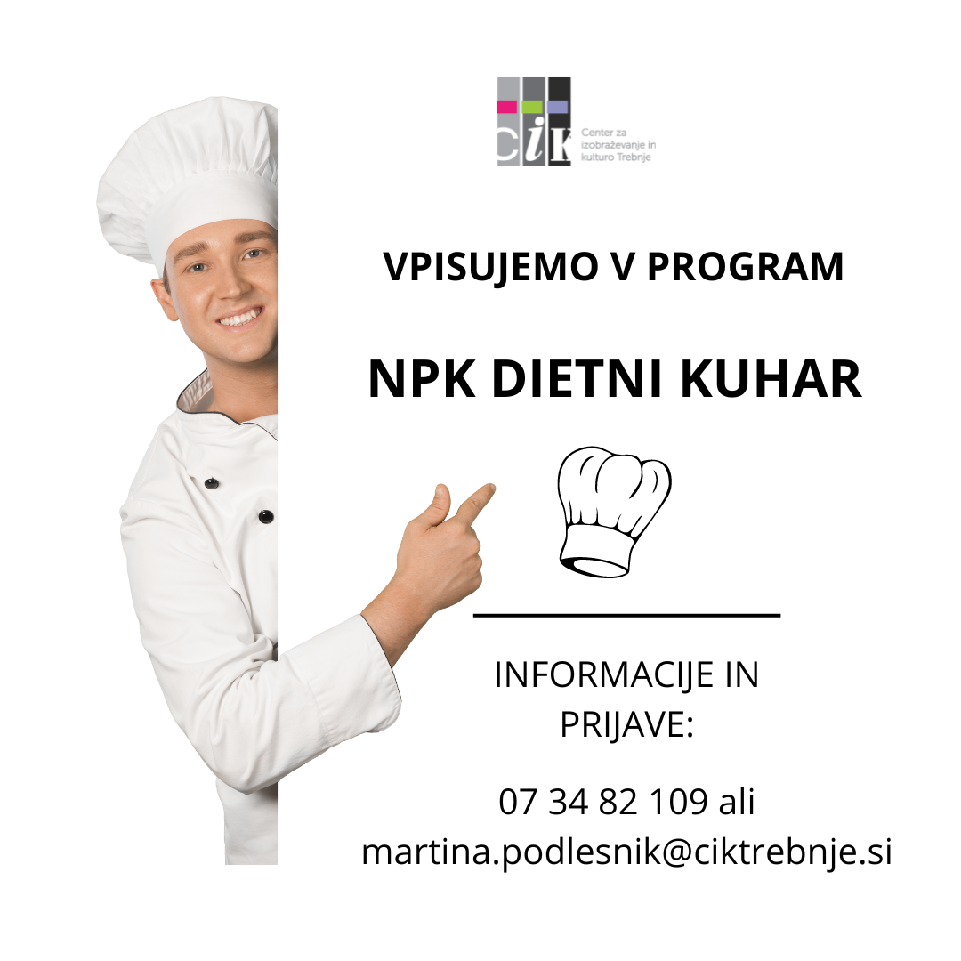 Postanite Dietni kuhar/Dietna kuharica - CIK Trebnje